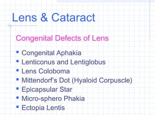Congenital defects of the lens | PPT