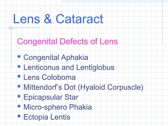 Congenital defects of the lens | PPT