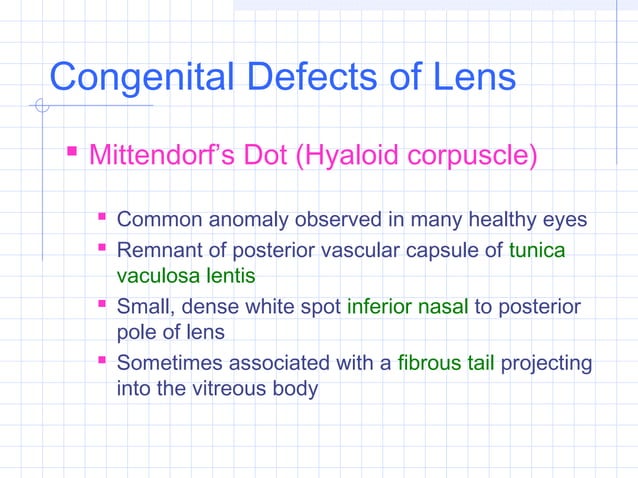 Congenital defects of the lens | PPT