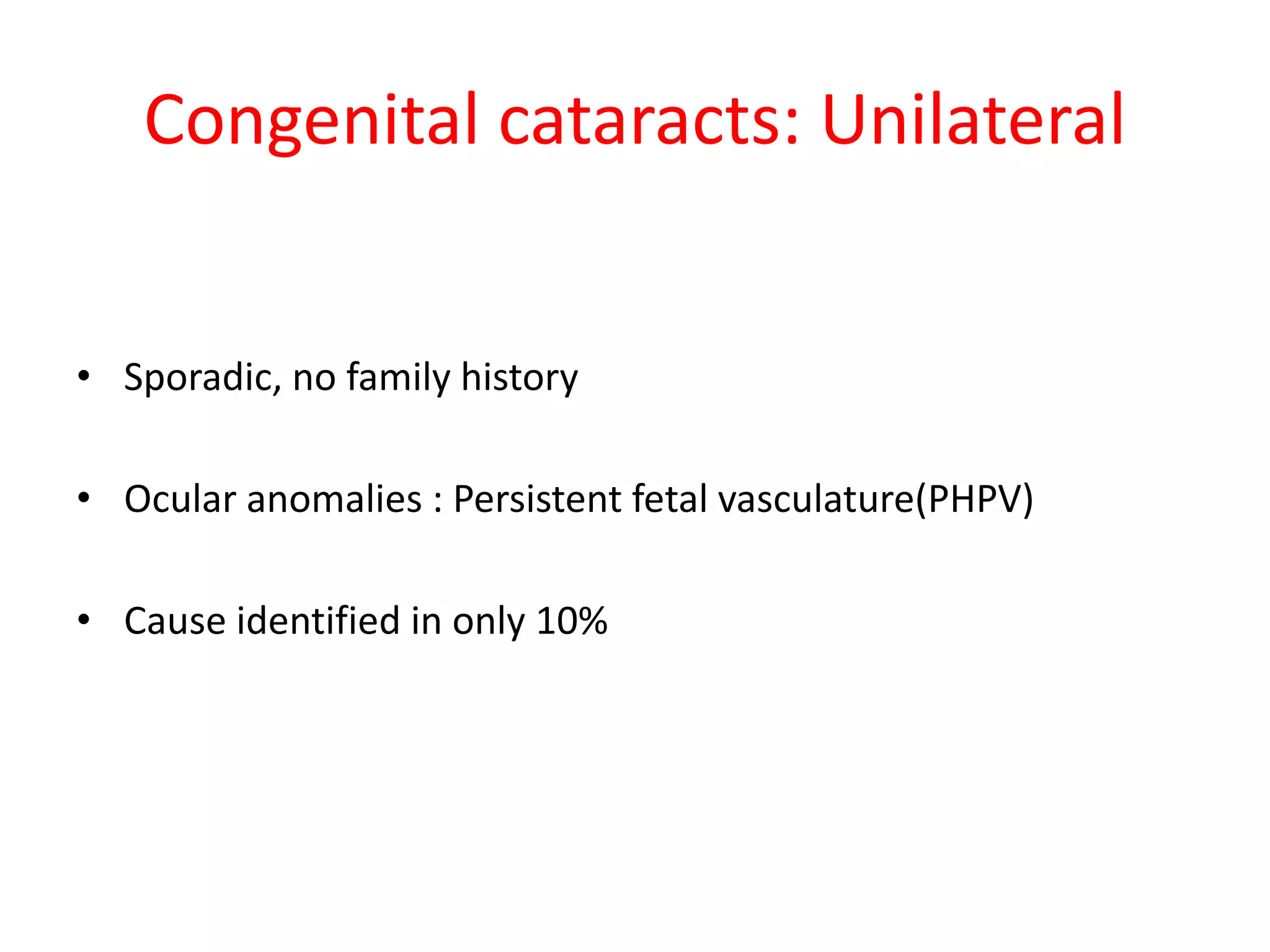 Congenital cataract | PPT