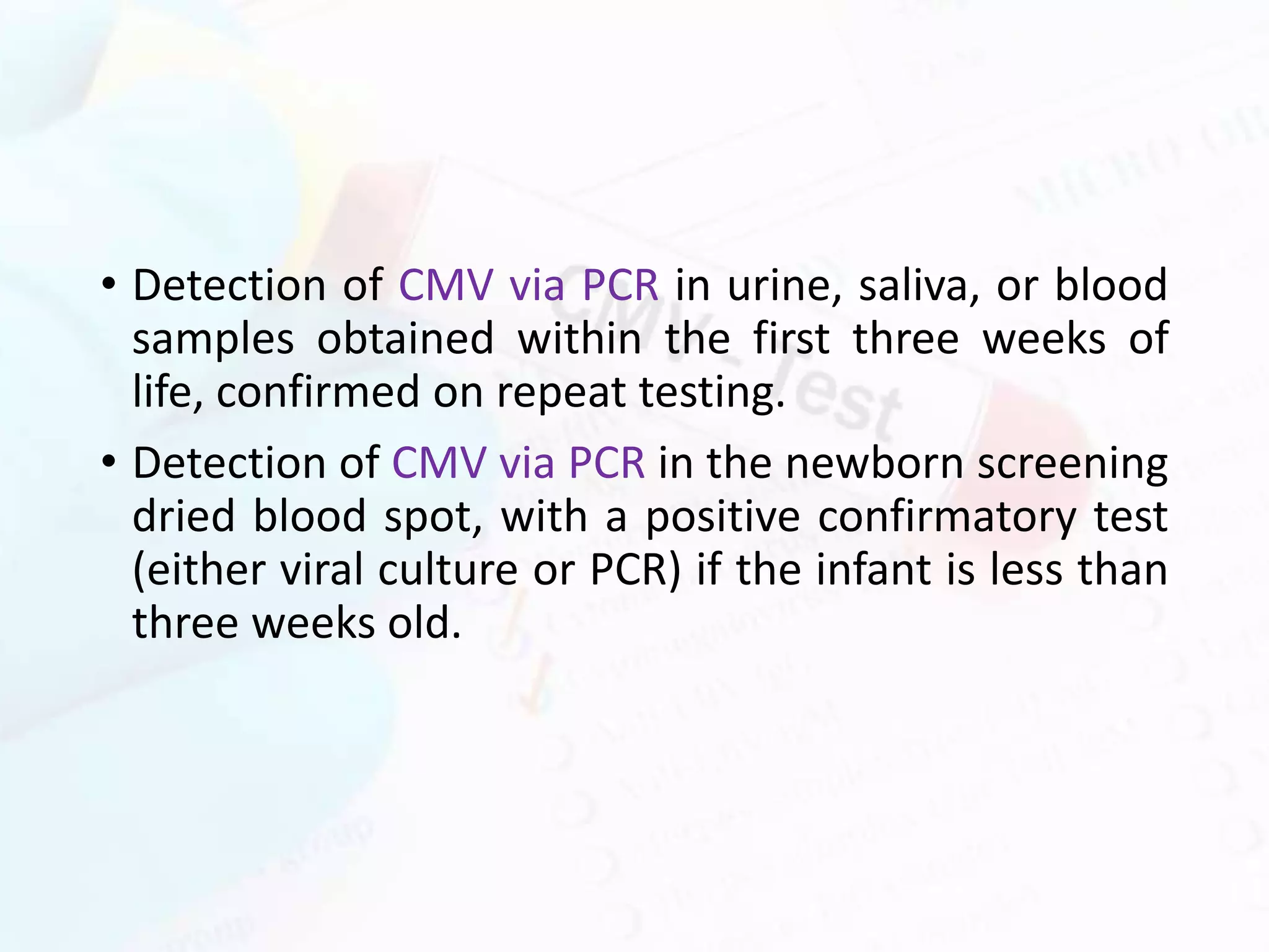 Congenital cytomegalovirus infection | PPTX