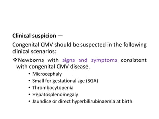 Congenital cytomegalovirus infection | PPTX