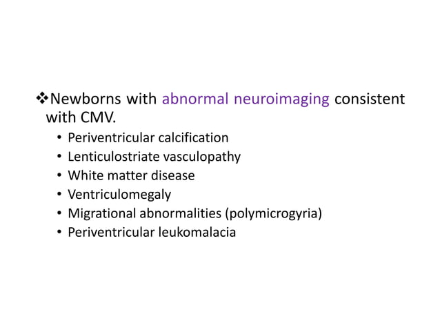 Congenital cytomegalovirus infection | PPTX