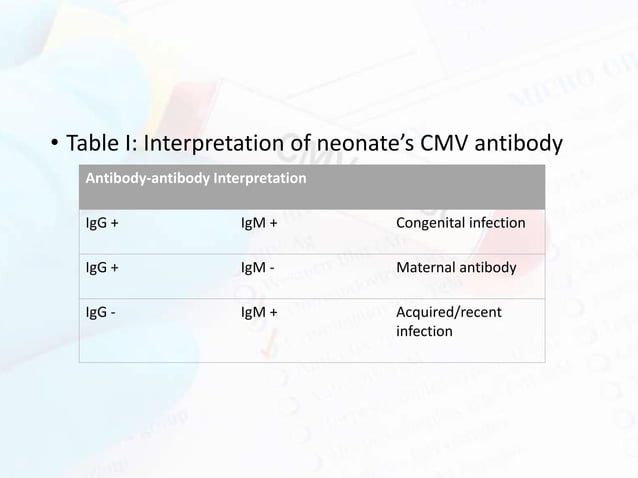 Congenital cytomegalovirus infection | PPTX