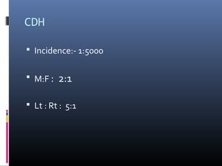 anaesthetic implications of Congenital diaphragmatic-hernia | PPT