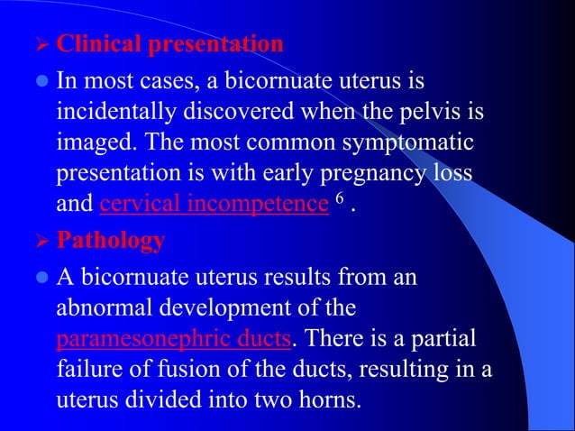 Congenital abnormaleties of the uterus | PPTX | Infertility ...