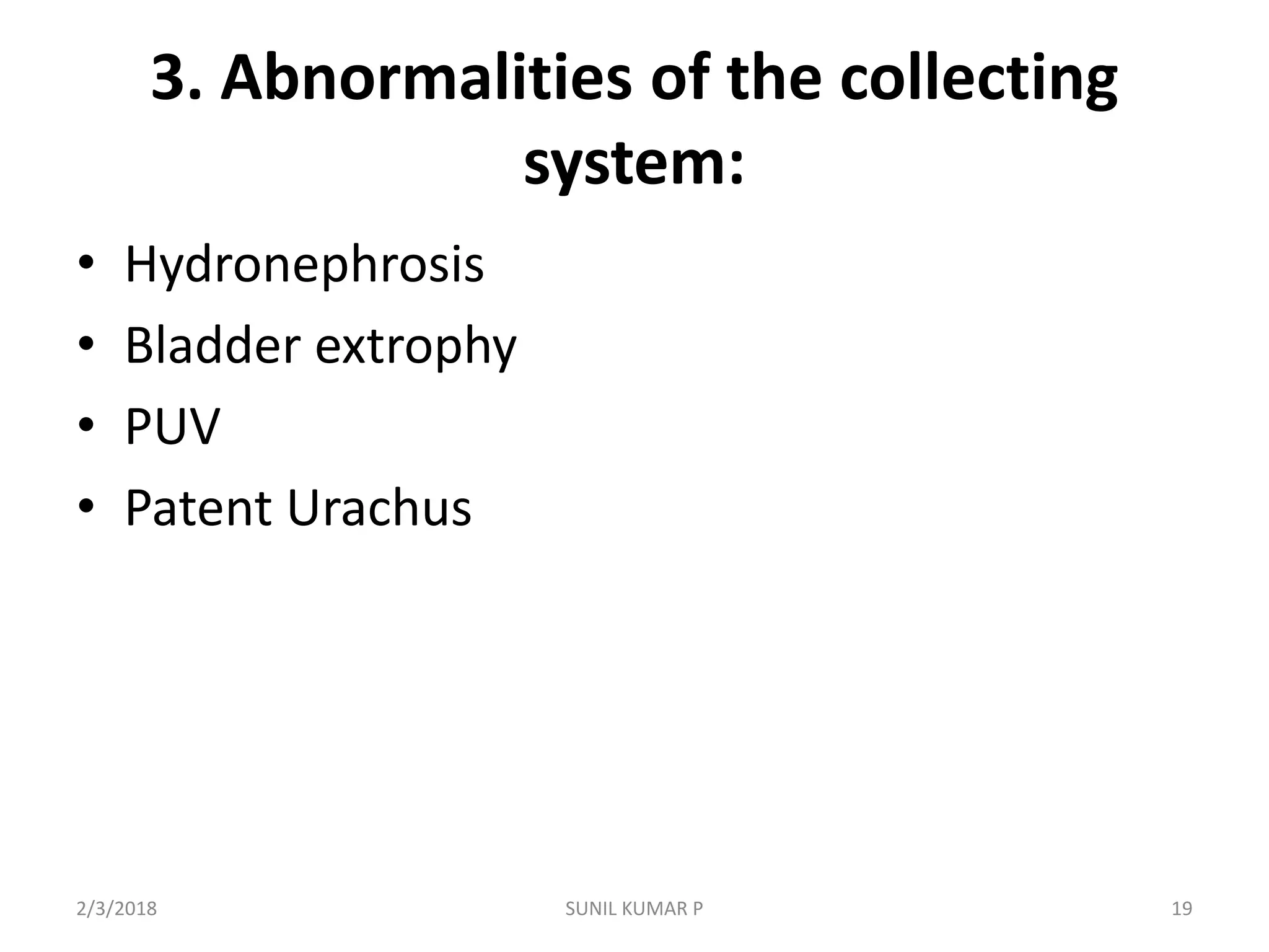 Congenital abnormalities of kidney and urinary system | PPTX