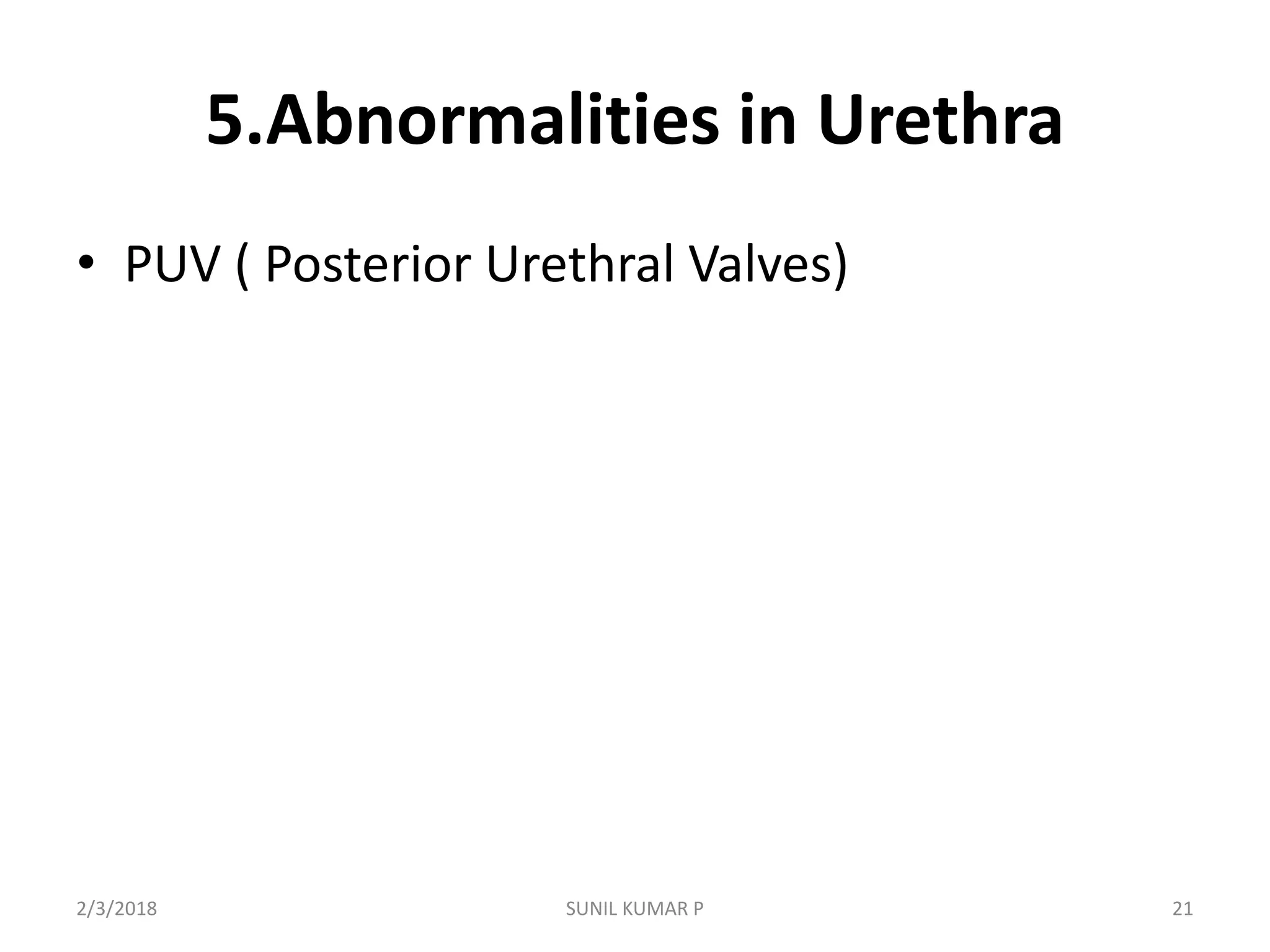 Congenital abnormalities of kidney and urinary system | PPTX