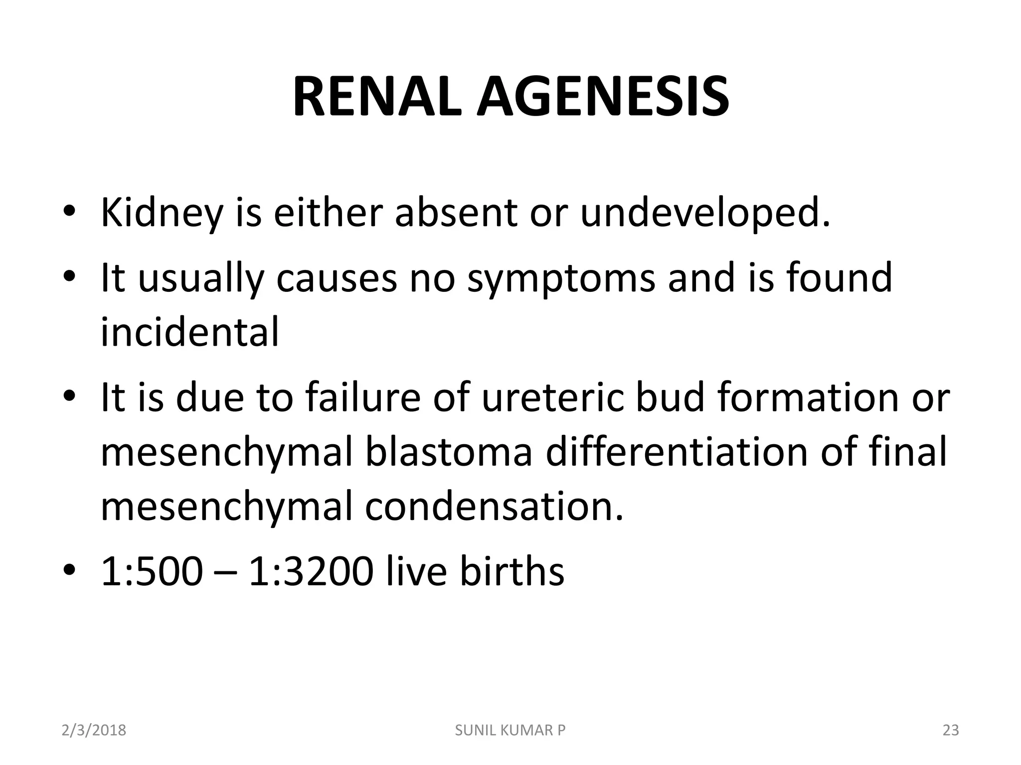 Congenital abnormalities of kidney and urinary system | PPTX