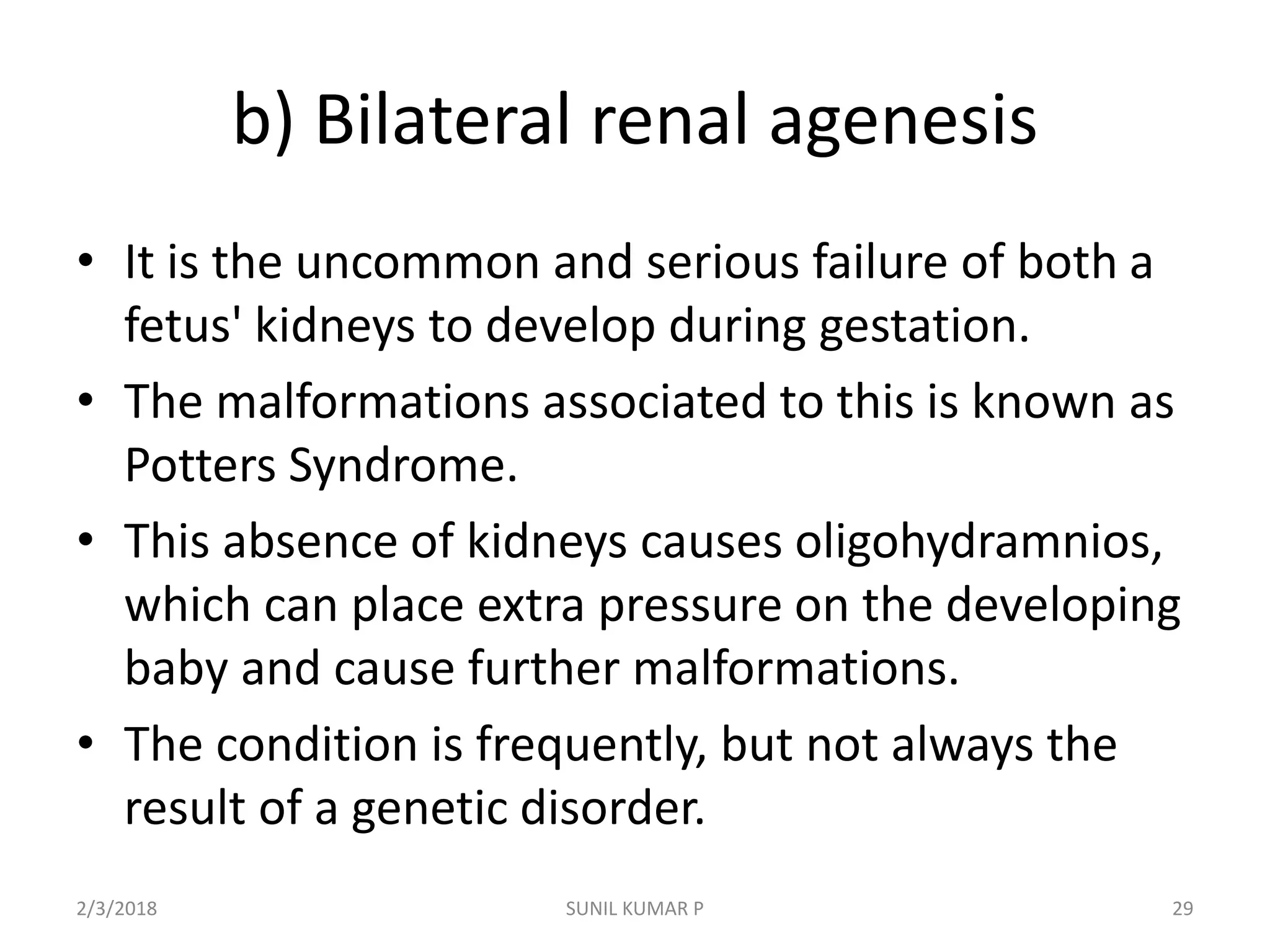 Congenital abnormalities of kidney and urinary system | PPTX
