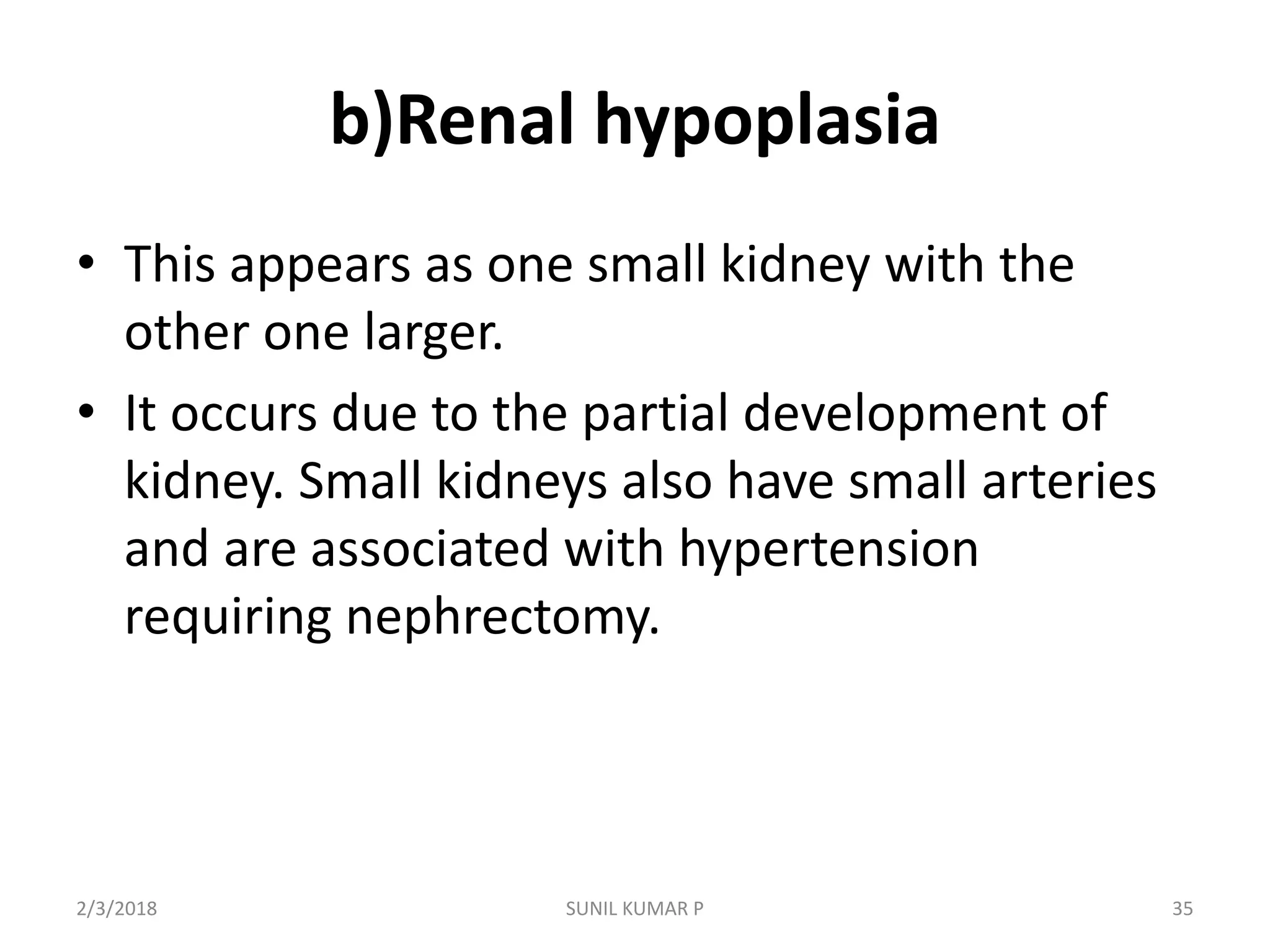 Congenital abnormalities of kidney and urinary system | PPTX