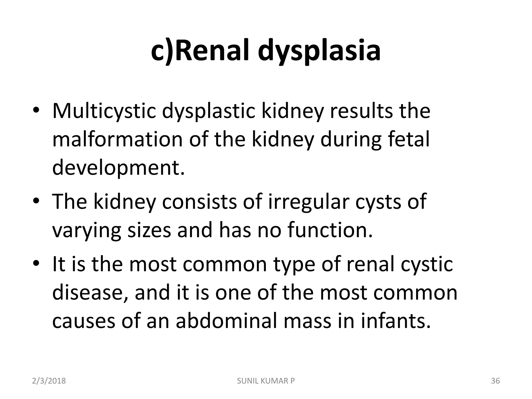 Congenital abnormalities of kidney and urinary system | PPTX