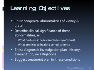 Congenital abnormities of kidney ad ureter 30 3-10 | PPT | Reproductive ...