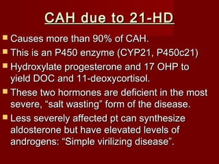 Congenitaladrenalhyperplasia | PPT