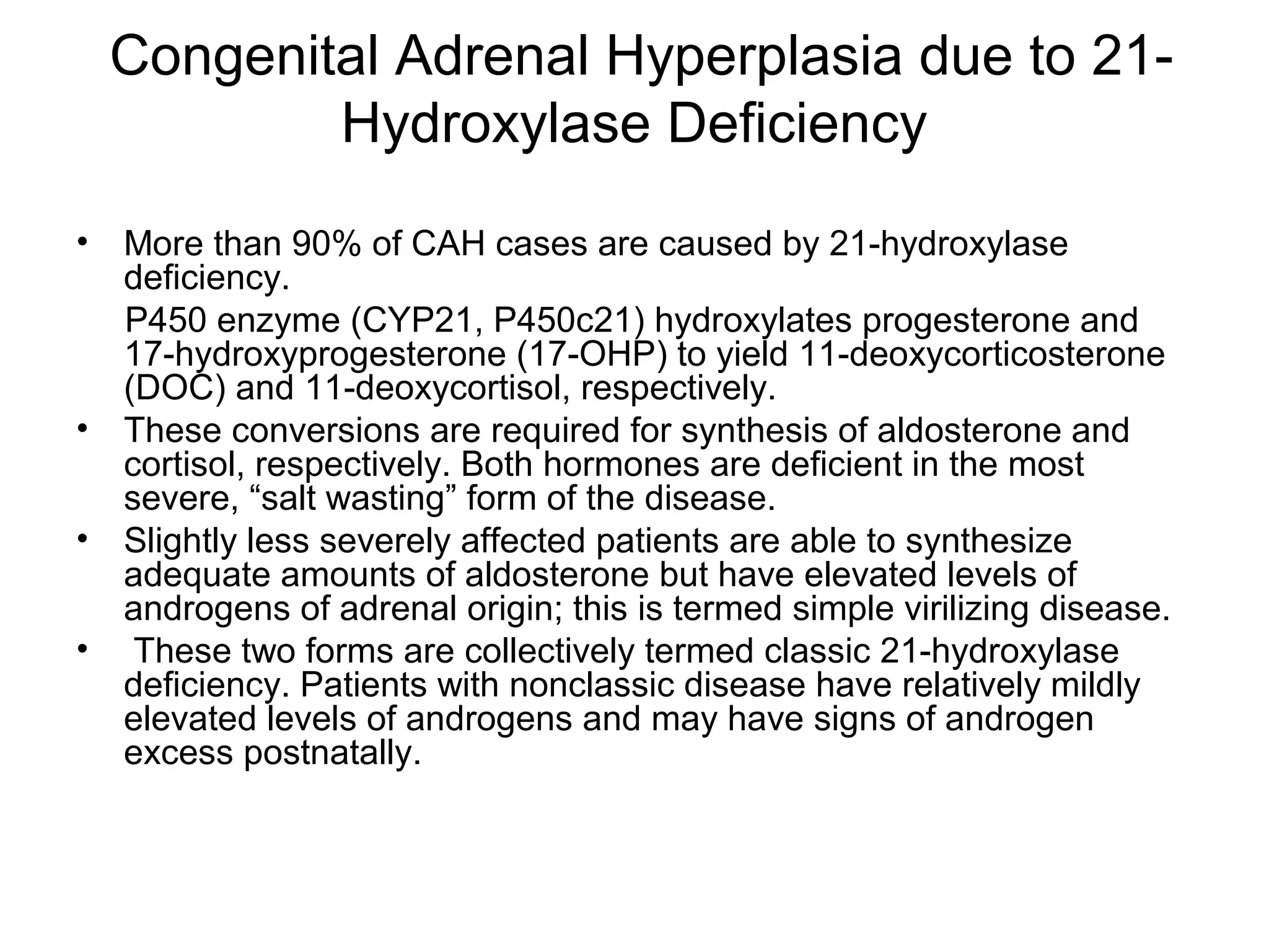 Congenital adrenal hyperplasia | PPT