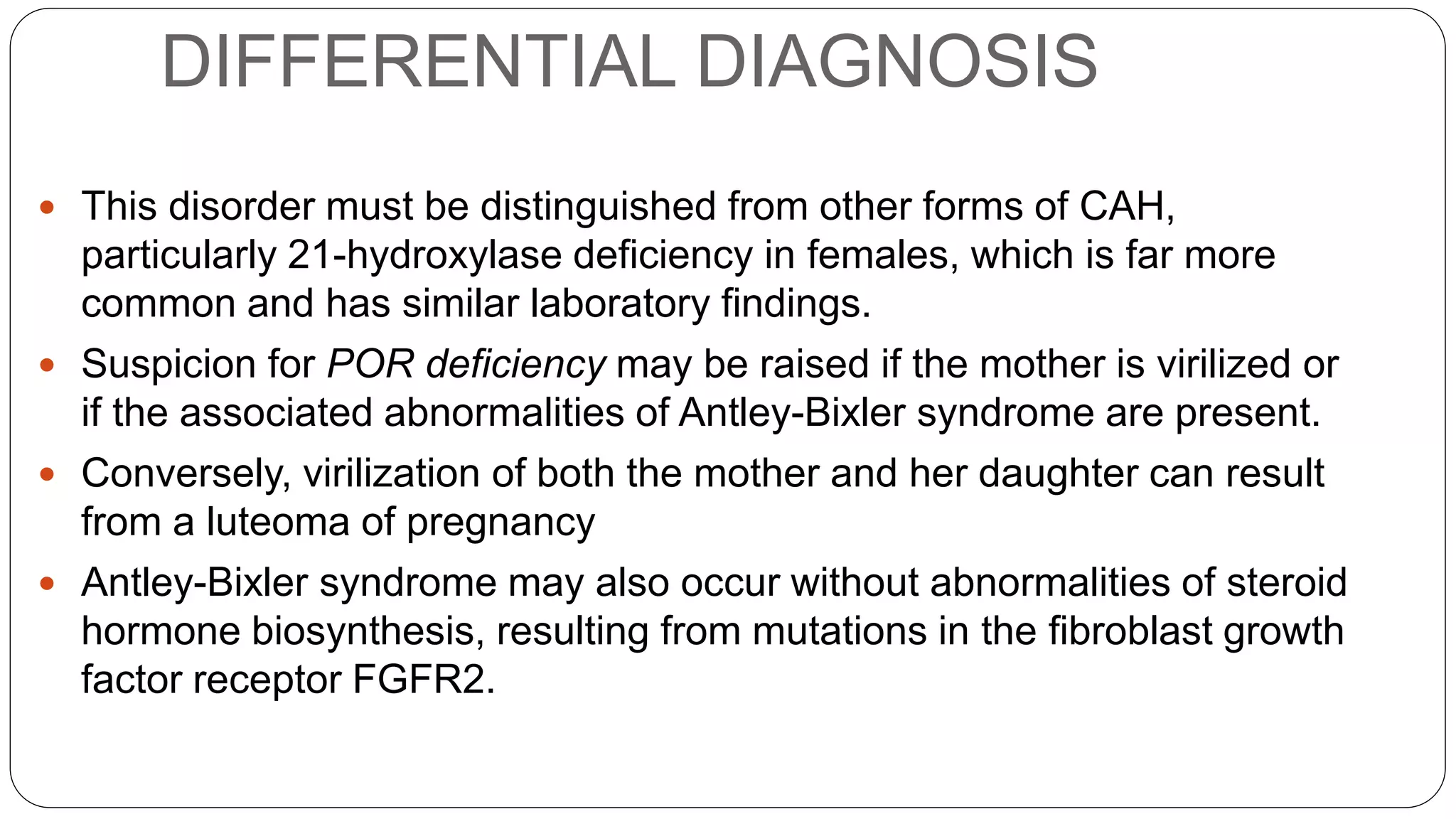 Congenital adrenal hyperplasia | PPTX