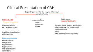 CONGENITAL ADRENAL HYPERPLASIA 240520245 | PPT
