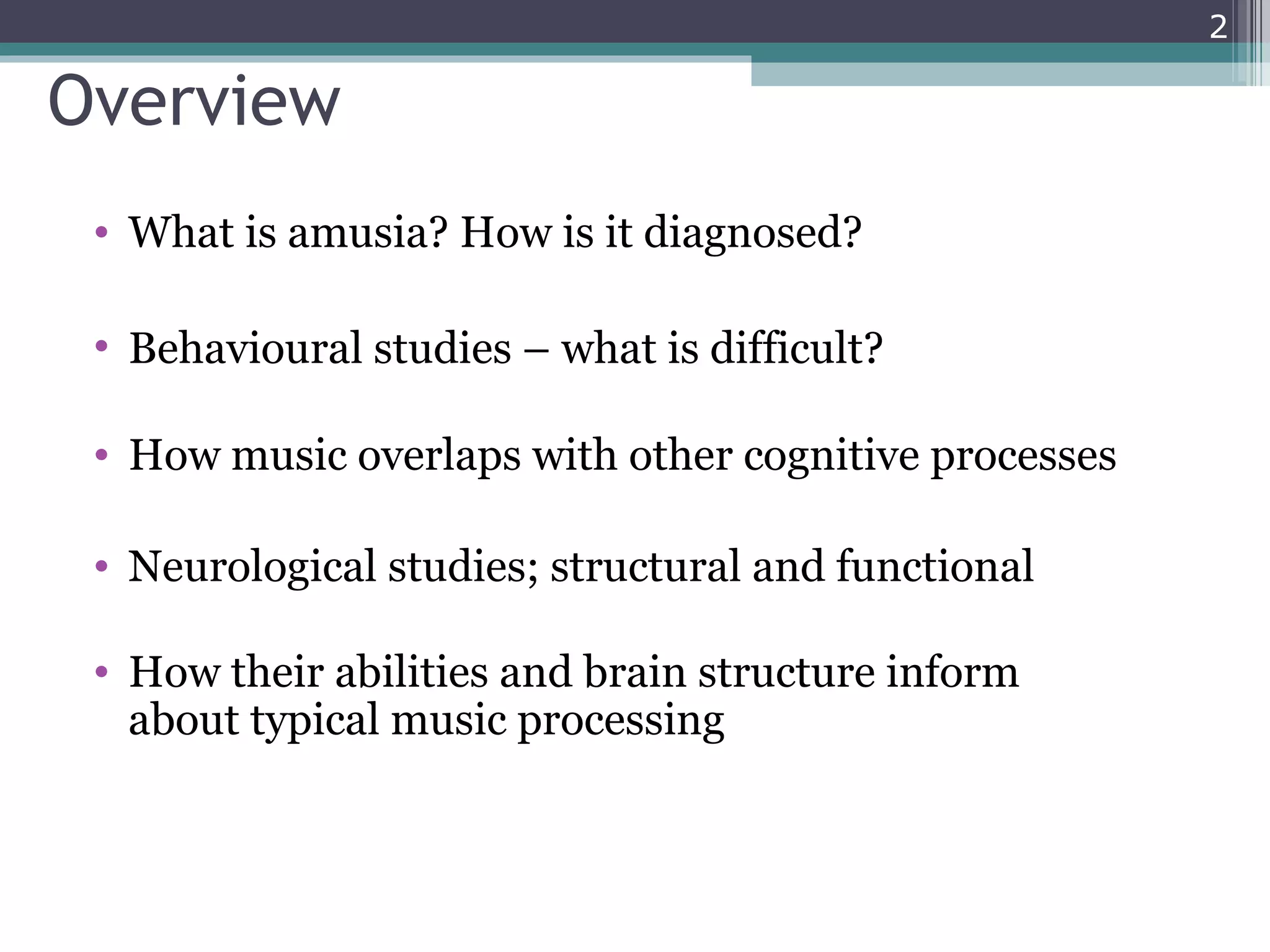 Congenital amusia york 2012 | PPT