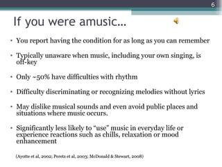 Congenital amusia york 2012 | PPT