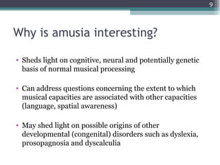 Congenital amusia york 2012 | PPT