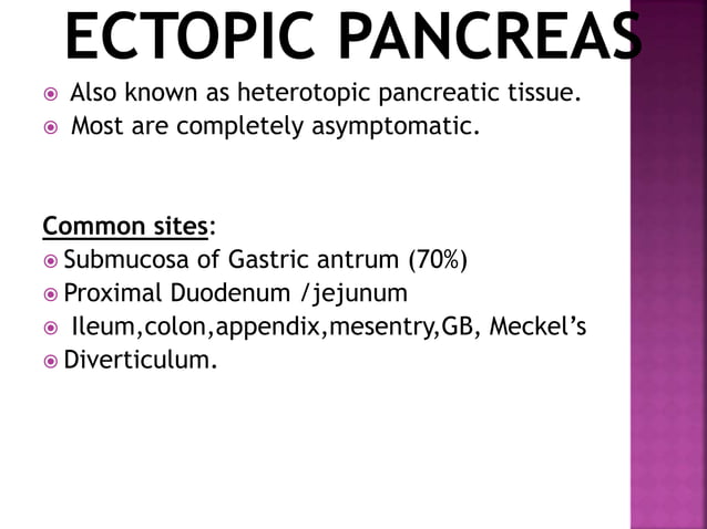 Congenital anamolies of pancrease | PPTX | Digestive Disorders | Diseases and Conditions