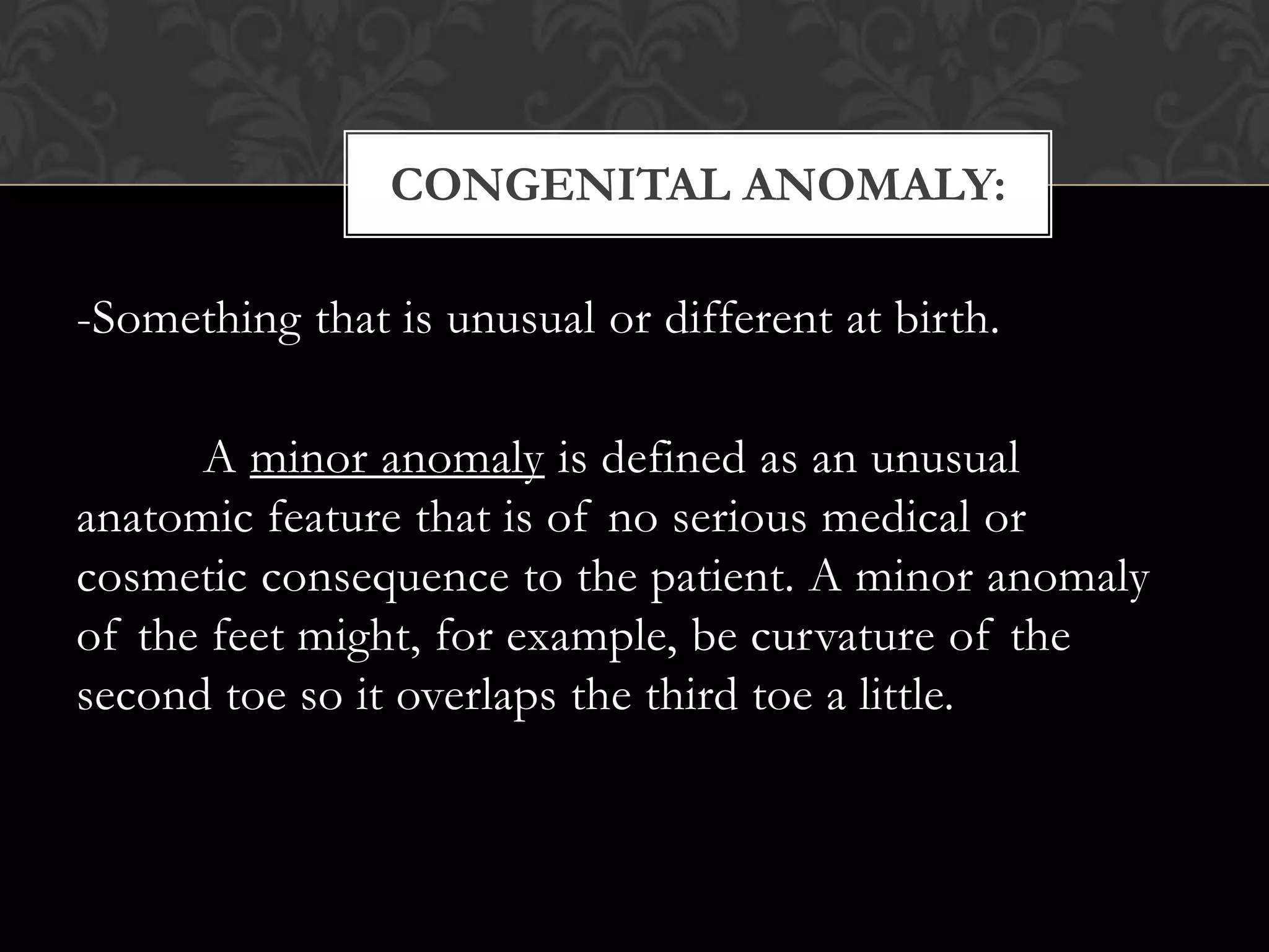 Congenital anomalies | PPTX