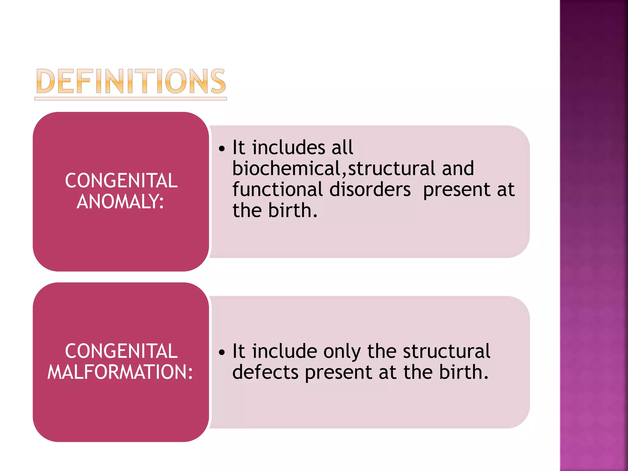 Congenital anomalies | PPTX