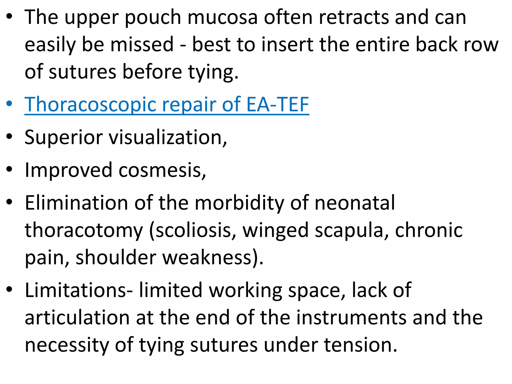 PRANAYA PPT - TRACHEOESOPAHAGEAL FISTULA ( EA-TEF ) | PPTX