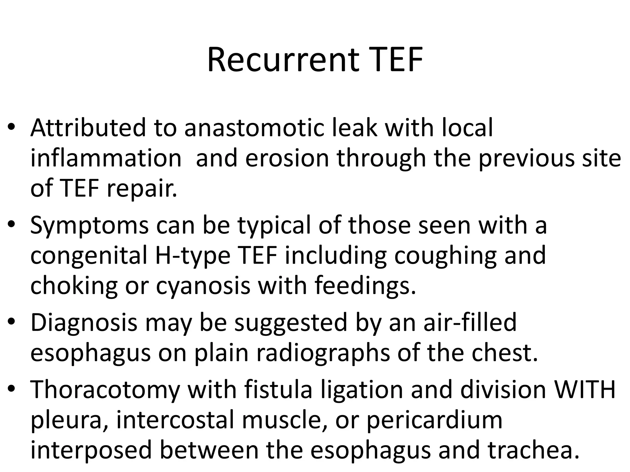 PRANAYA PPT - TRACHEOESOPAHAGEAL FISTULA ( EA-TEF ) | PPTX
