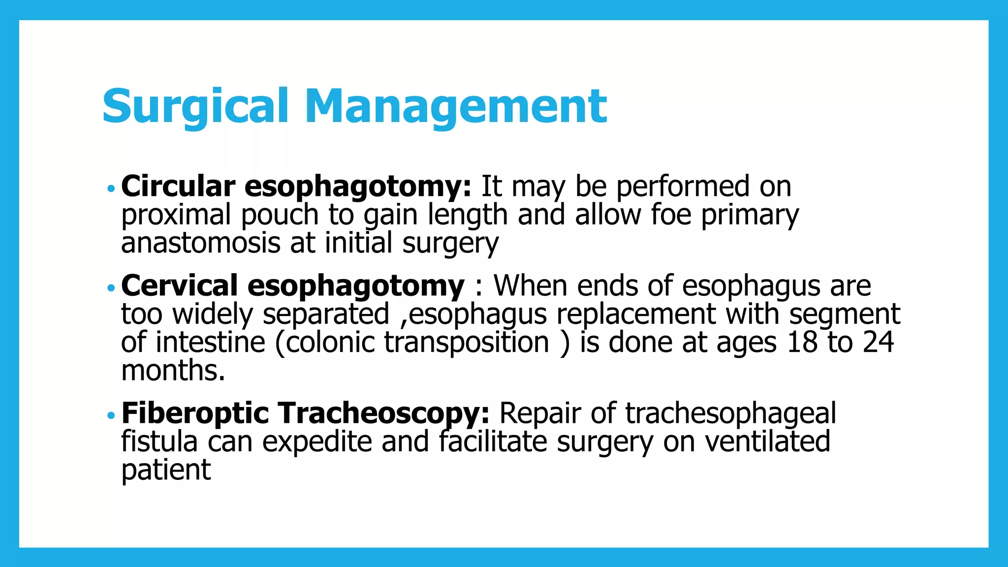 Congenital anomalies of esophagus | PDF