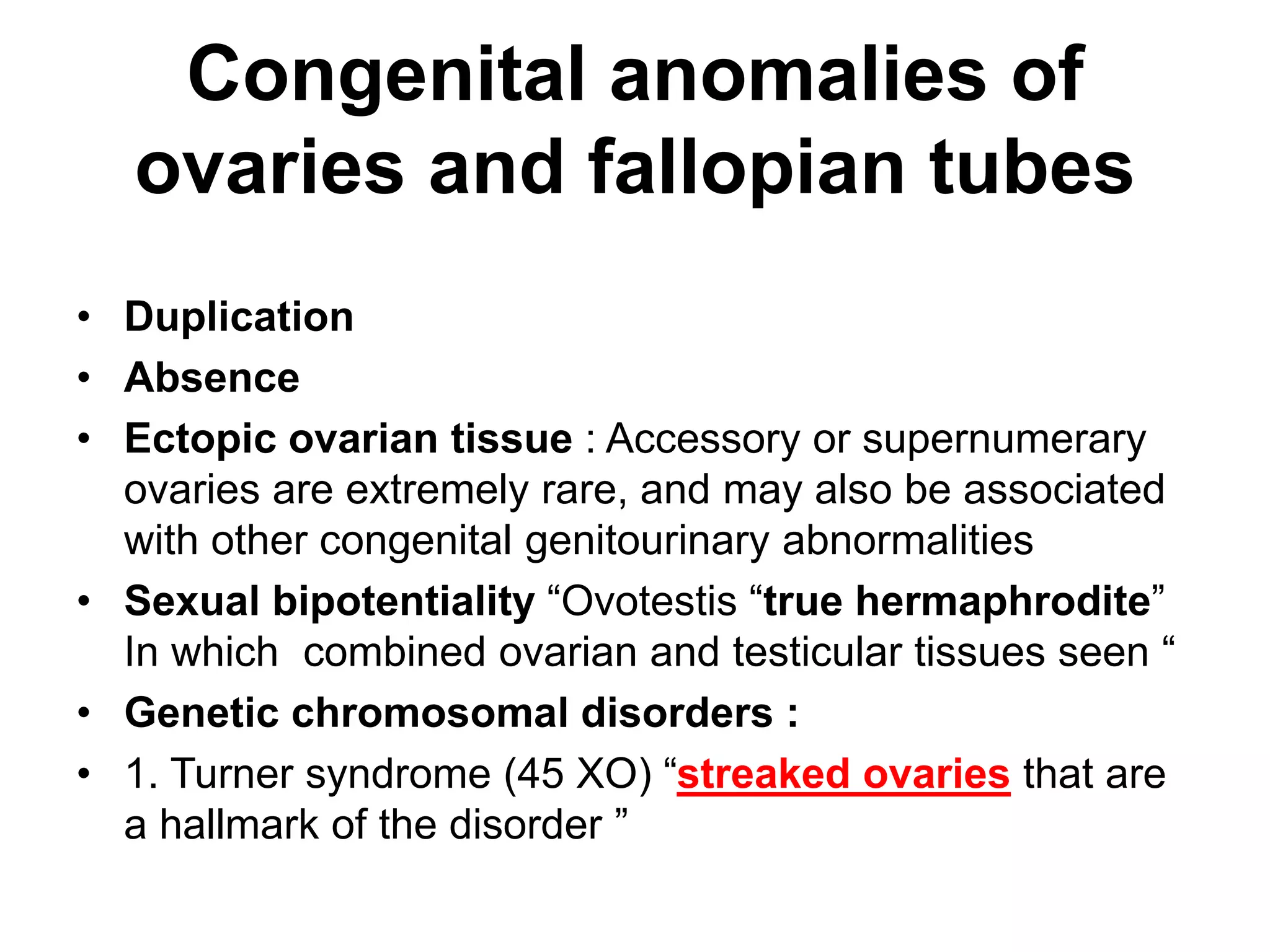 Congenital anomalies of female reproductive system | PPTX