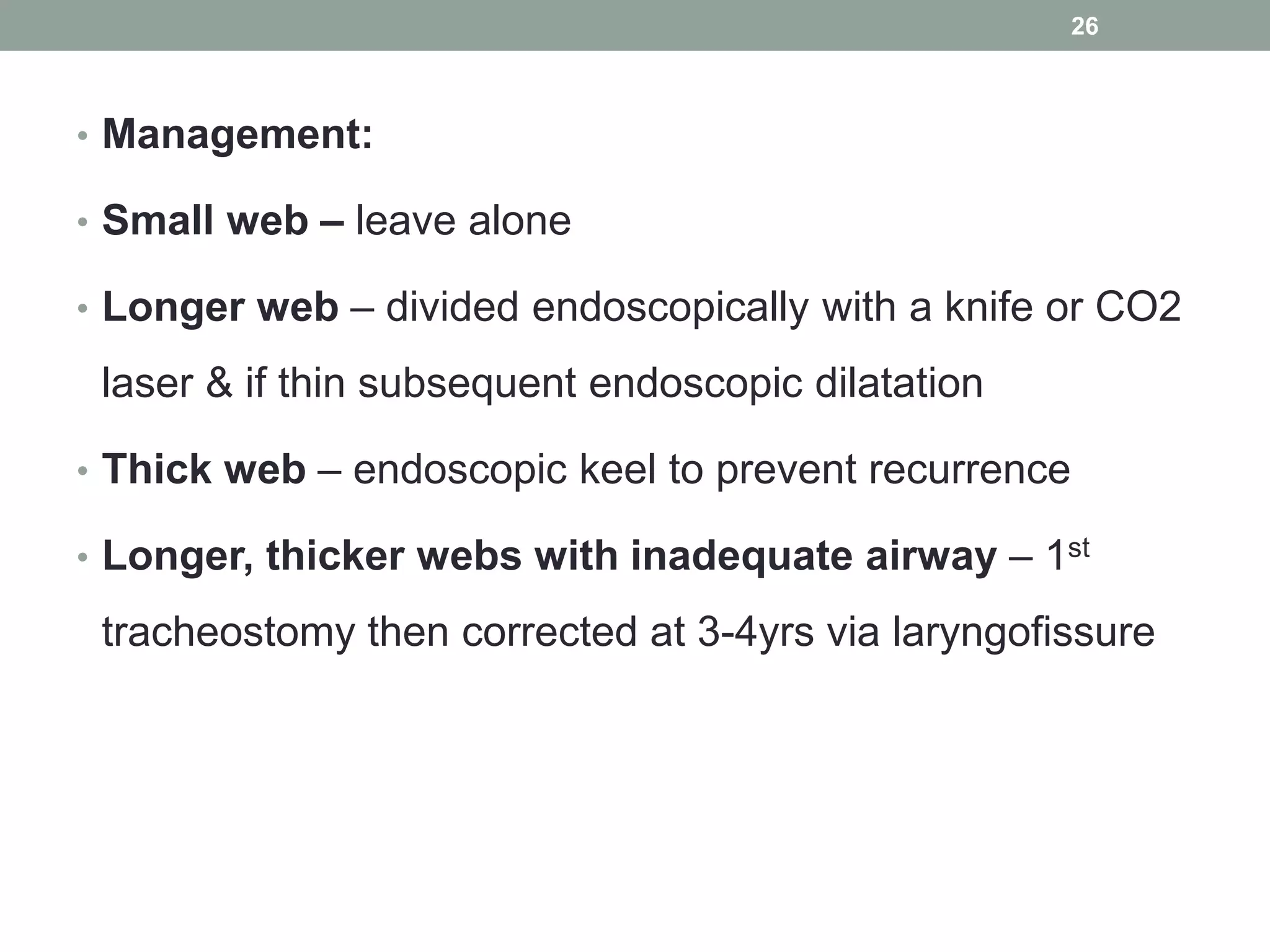 Congenital anomalies of larynx | PPTX