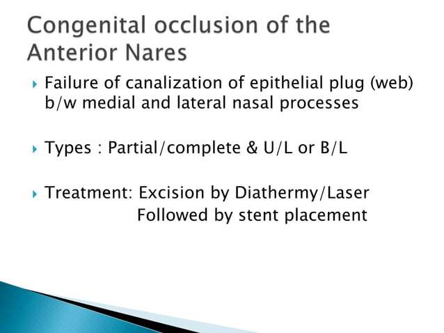 congenital anomalies of nose and PNS.pptx | Ear, Nose and Throat ...