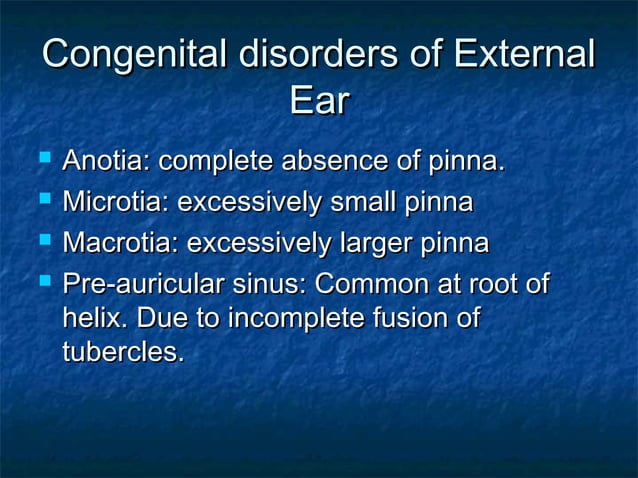 Congenital anomalies of the ear2 | PPT
