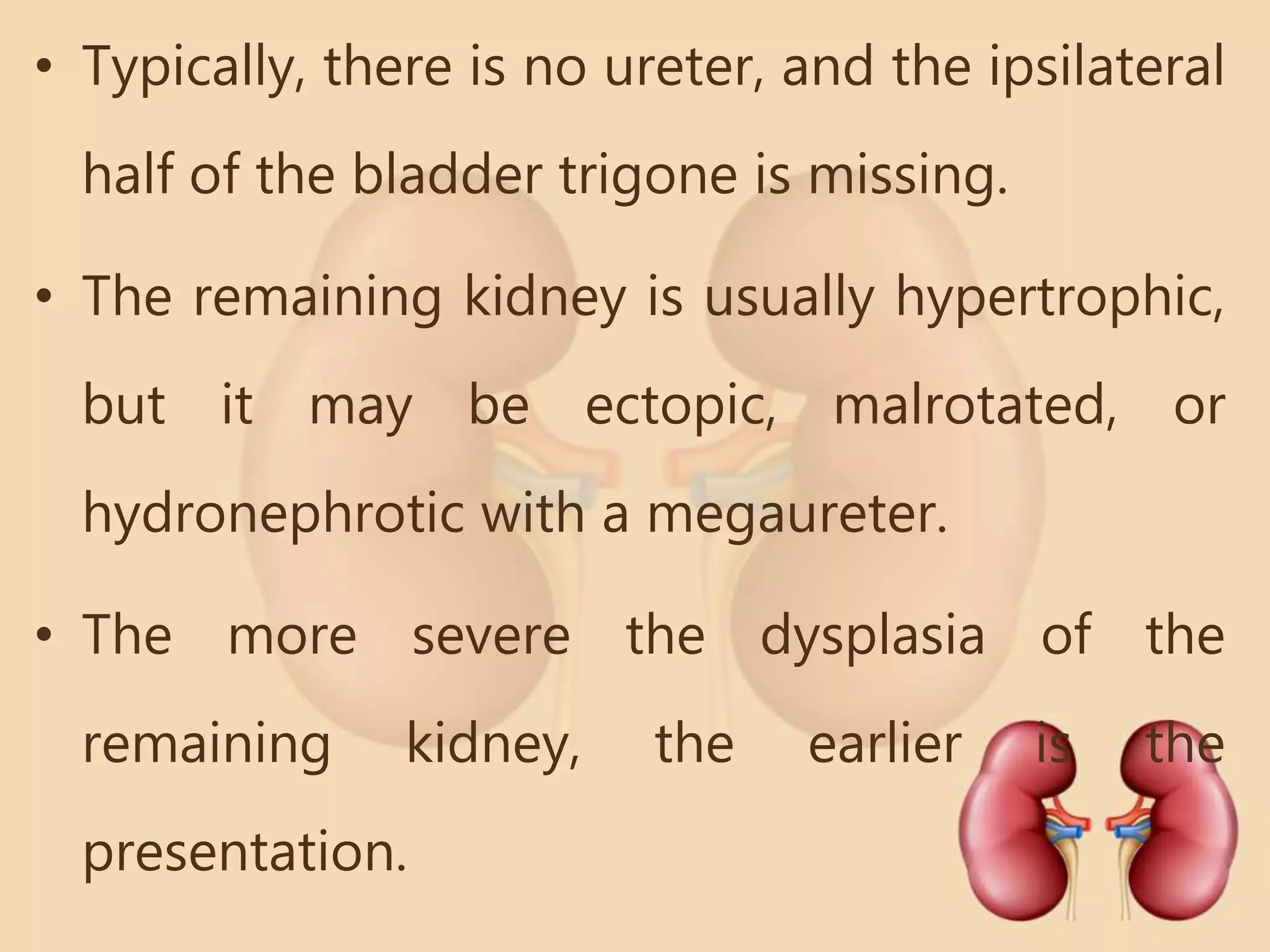 Congenital anomalies of the kidney and urinary tract | PPTX