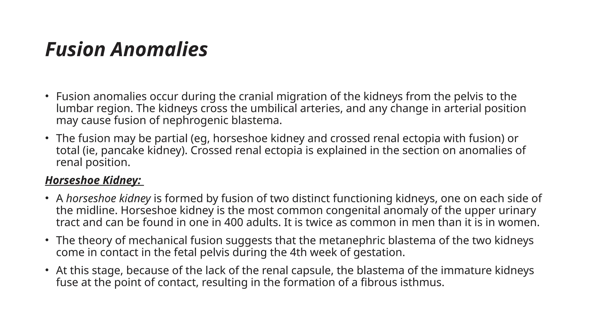 Congenital Anomalies of the Urinary tract | PPTX