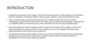 Congenital Anomalies of the Urinary tract | PPTX
