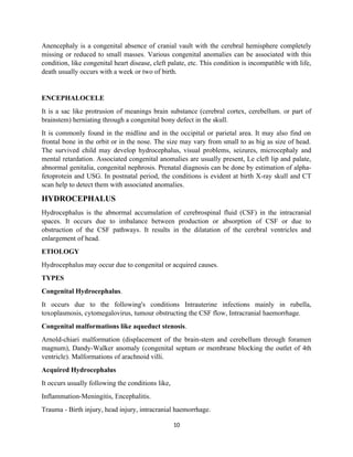 congenital anomaly present in newborn with care for newborn | DOCX