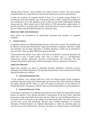 congenital anomaly present in newborn with care for newborn | DOCX