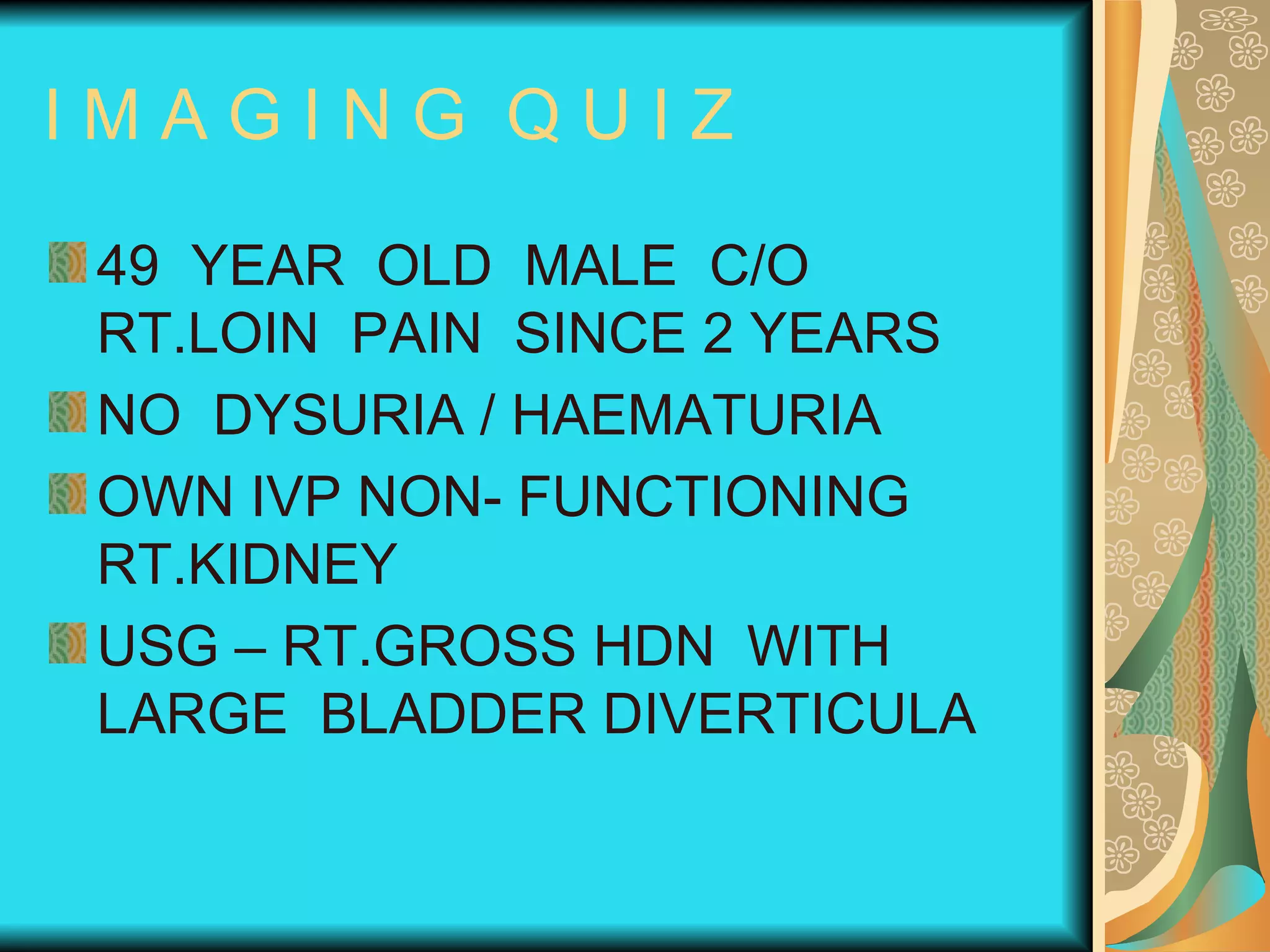 Congenital bladder diverticulum | PPT