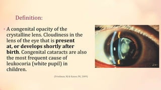 Congenital cataract | PPTX
