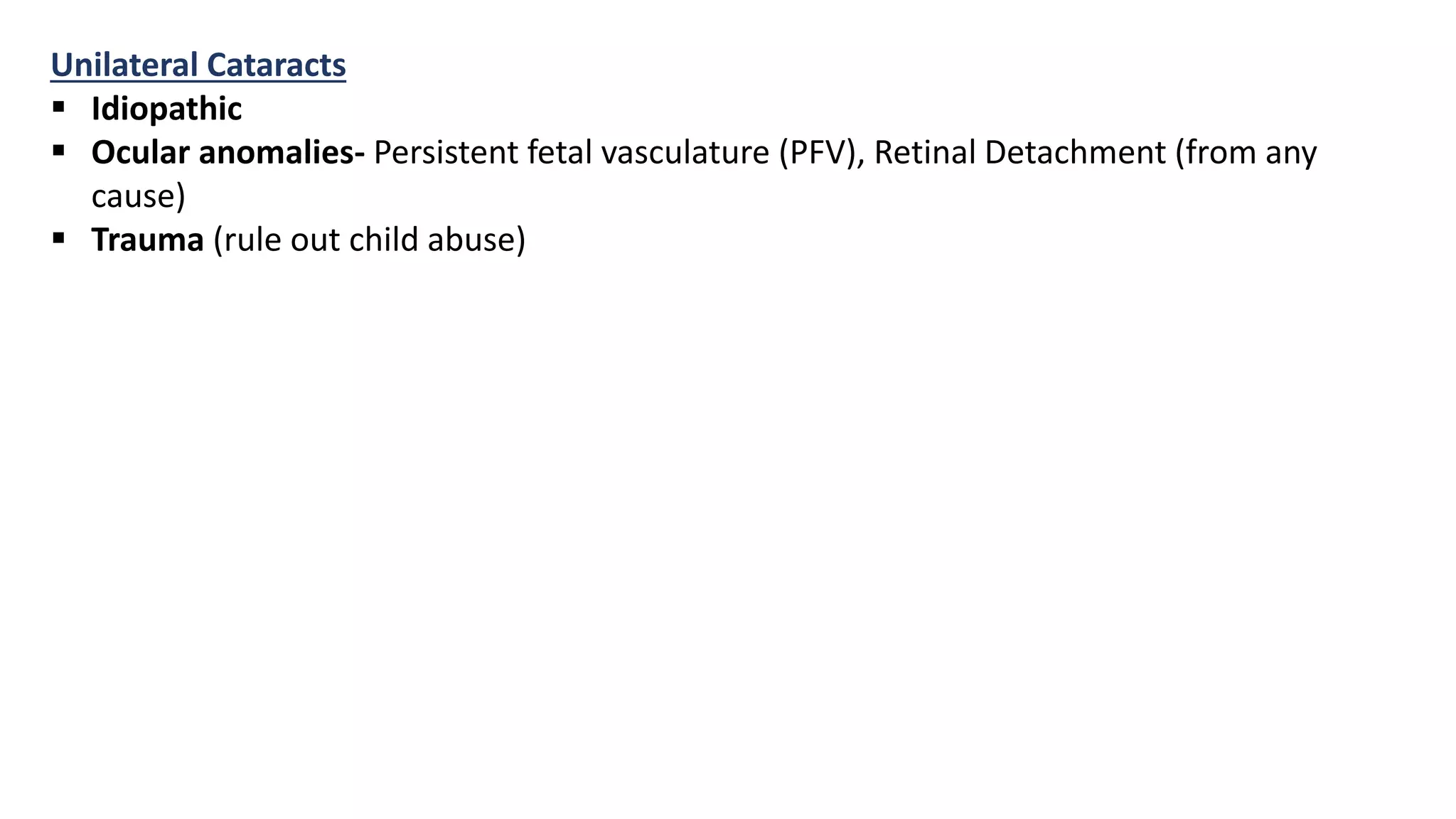 Congenital cataract | PPTX