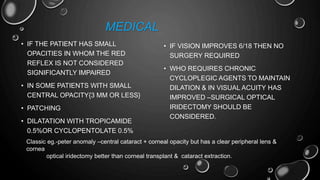Congenital cataract & ITS MANAGEMENT | PPTX