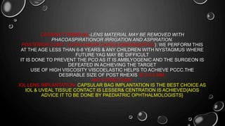Congenital cataract & ITS MANAGEMENT | PPTX