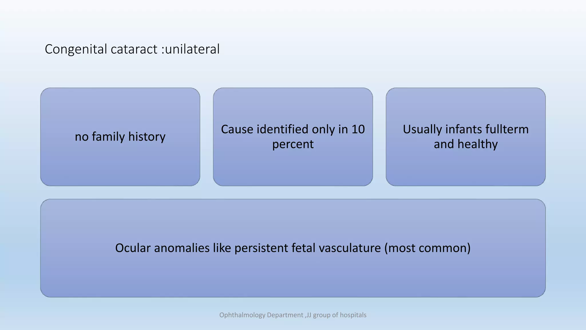 Pediatric (congenital, developmental) cataract and management ...