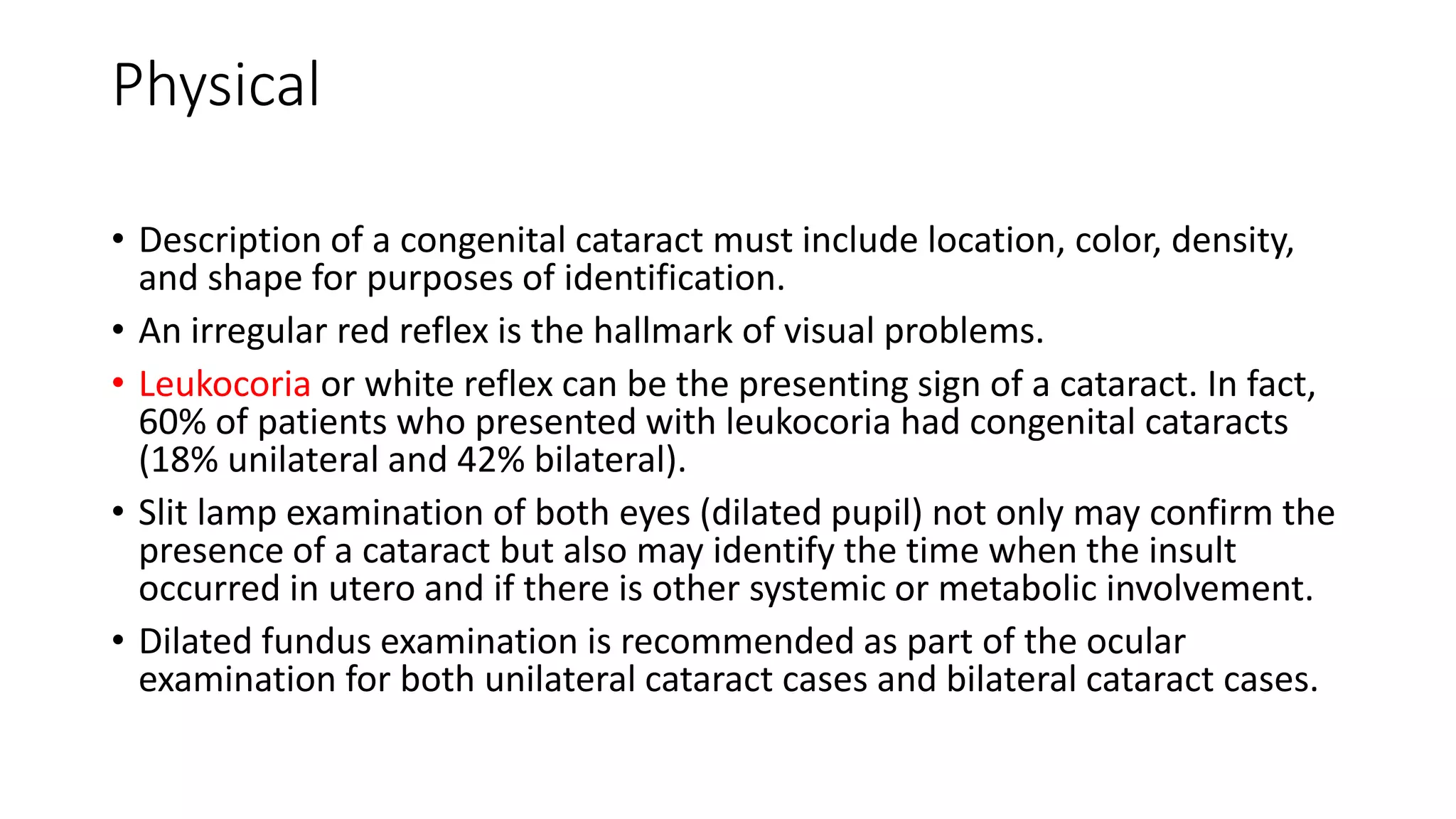 Congenital cataract | PPTX