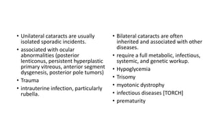 Congenital cataract | PPTX