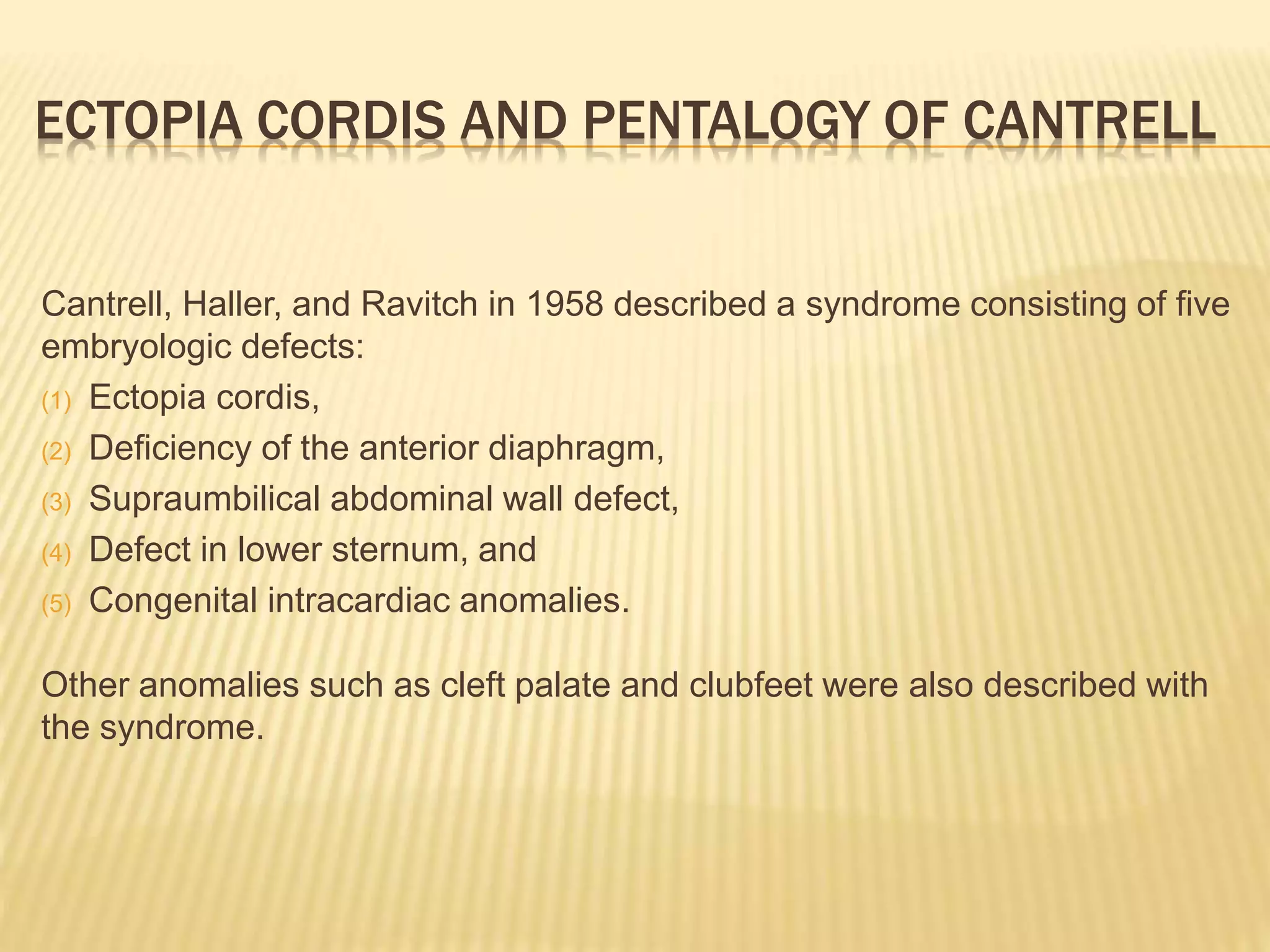 Congenital chest wall anomalies | PPTX