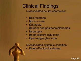 Congenital corneal disorders | PPTX