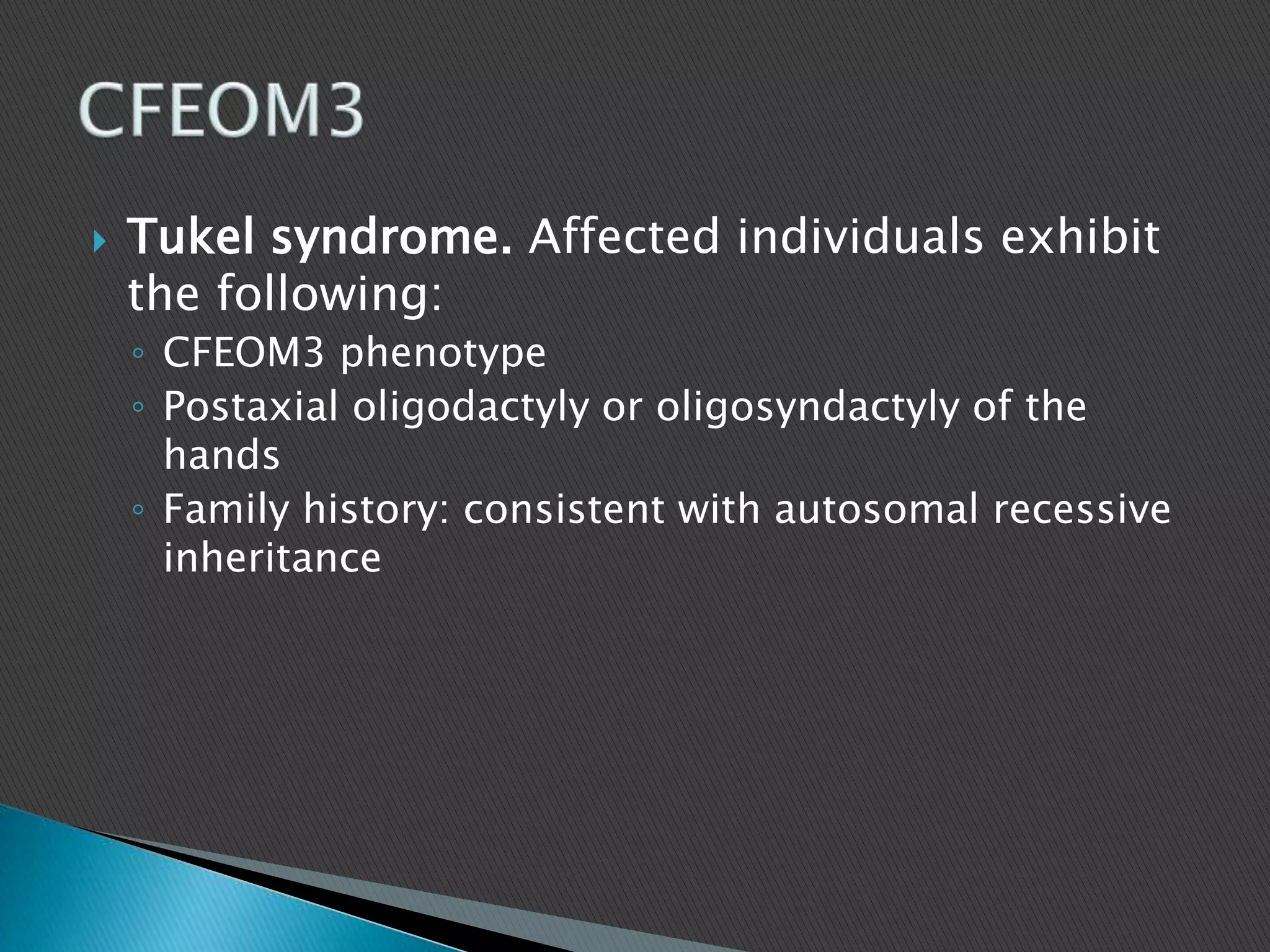 Congenital cranial dysinnervation disorder | PPTX